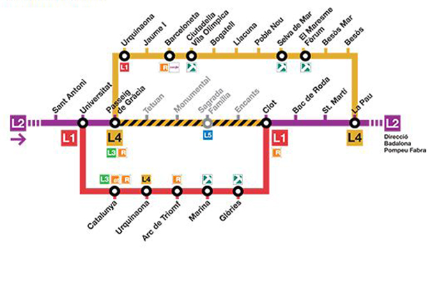 Aturada per obres la Línia 2 de metro entre les estacions del Passeig ...