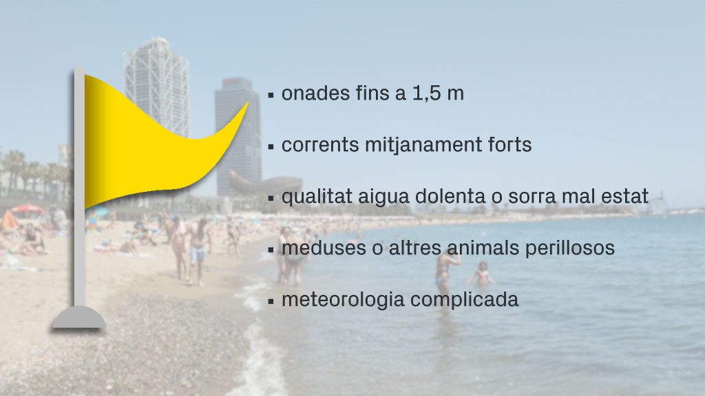 Bandera groga a les platges de Barcelona després de la tempesta | betevé