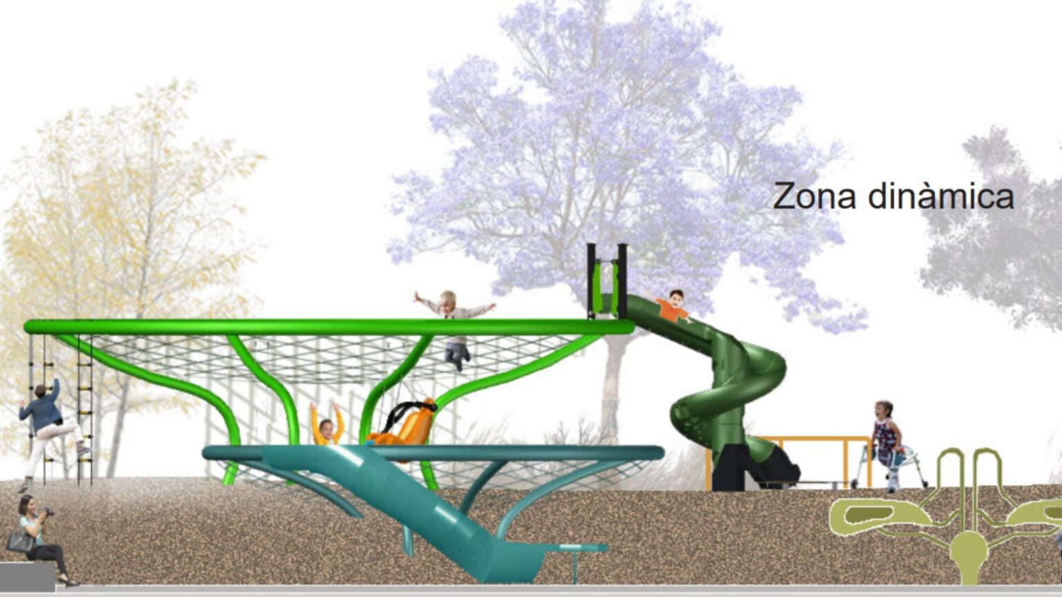 Així serà el parc infantil més gran i singular de Barcelona