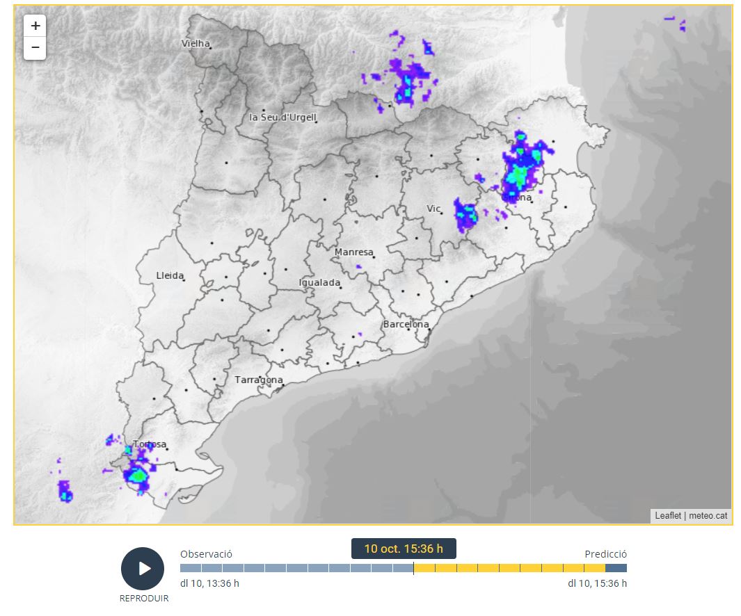 El Meteocat estrena nou radar per veure la pluja amb una hora