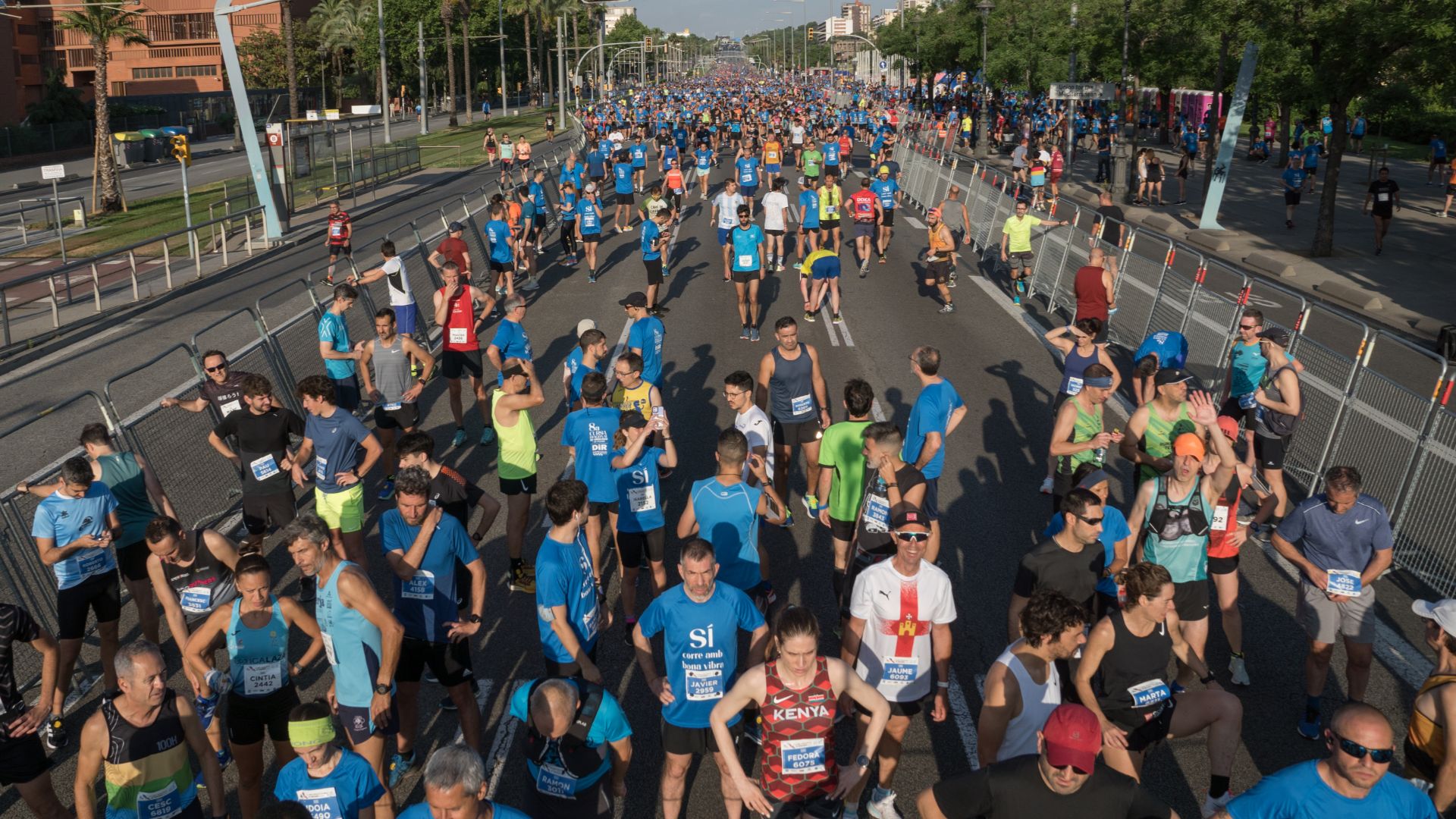 La davallada dels participants a les curses a Barcelona