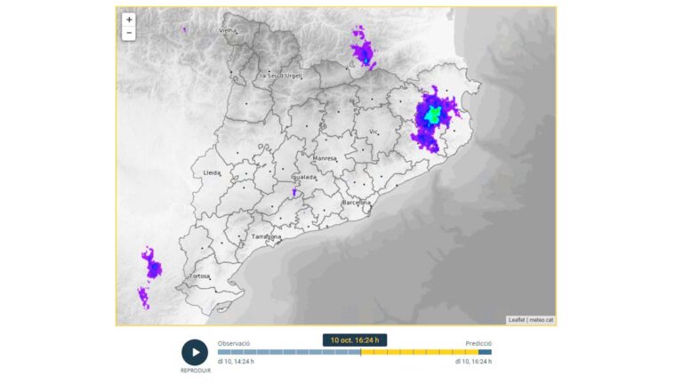 El Meteocat estrena nou radar per veure la pluja amb una hora