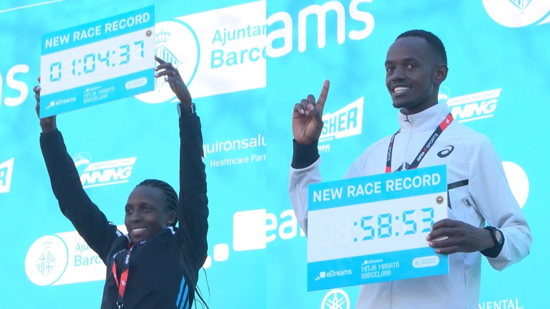 Charles Langat i Irine Kimais baten el rècord de la Mitja Marató de ...