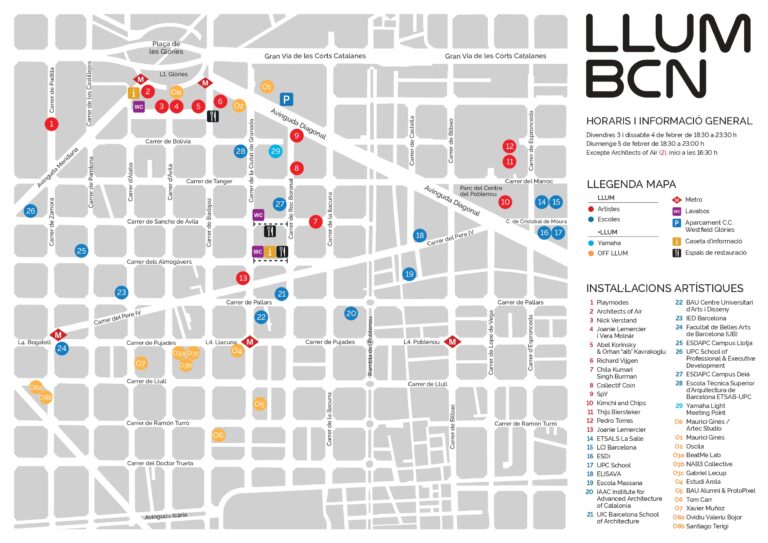 Mapa del Llum BCN 2023 al Poblenou | FOTO i PDF