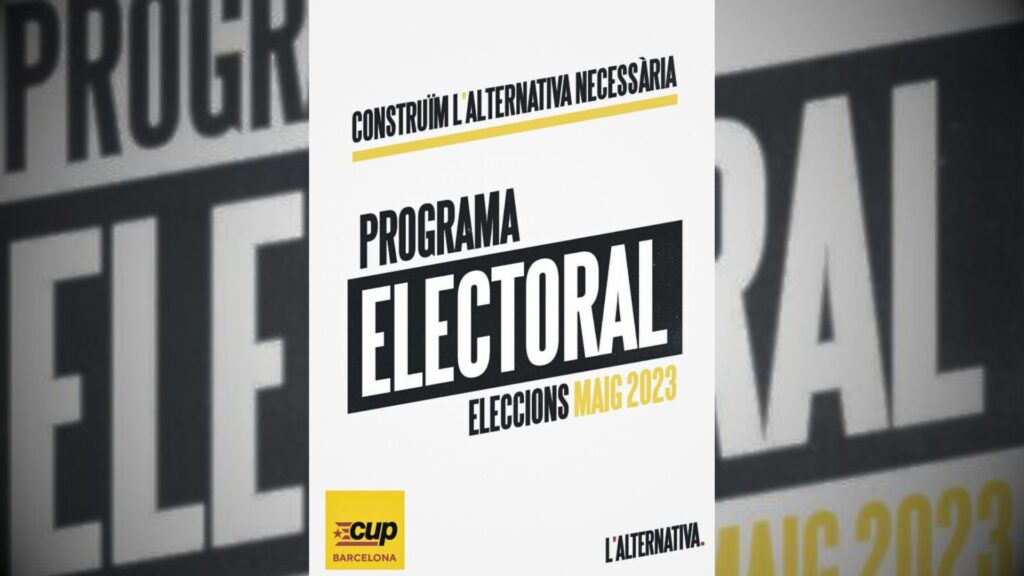 Programa de la CUP a les eleccions municipals 2023 a Barcelona