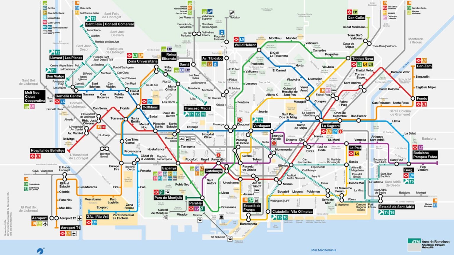Mapa Metro Barcelona 2025: Totes les estacions al plànol