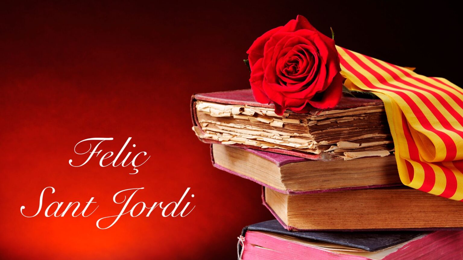 Imatges de Sant Jordi: Fotos de roses i llibres per la diada