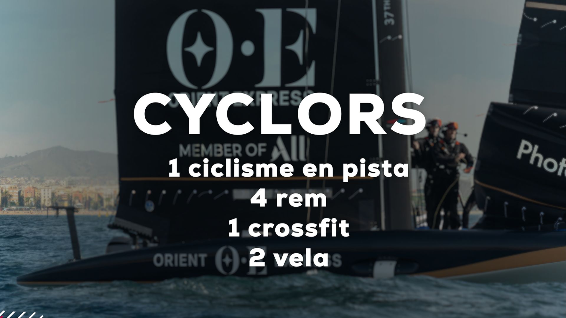Ciclistes als velers de la Copa Amèrica: els "cyclors", el motor dels AC75