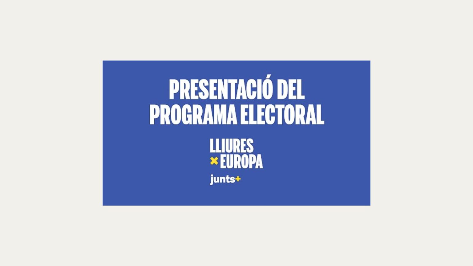 Programa de Junts: Eleccions europees 2024 el 9-J (PDF)