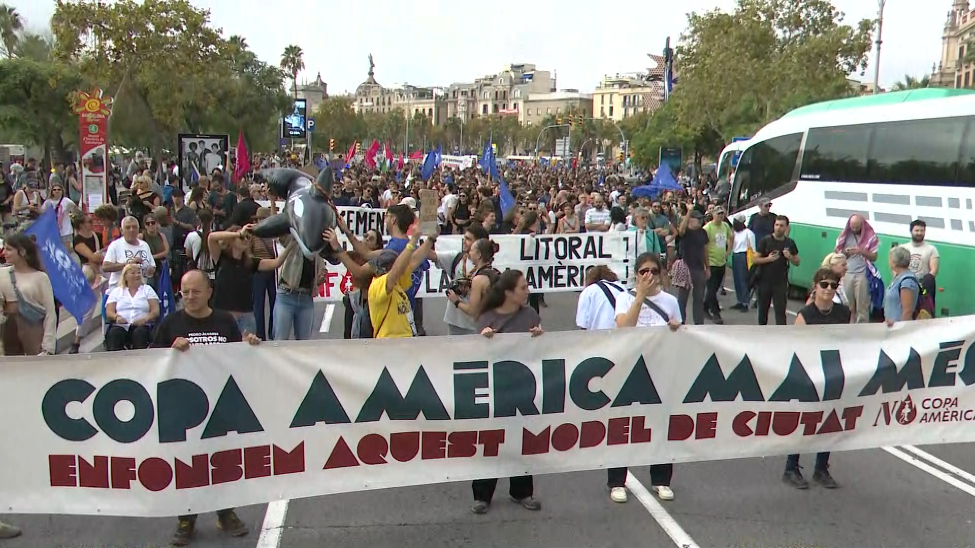 Manifestació contra la Copa Amèrica: "Que no es repeteixi més"