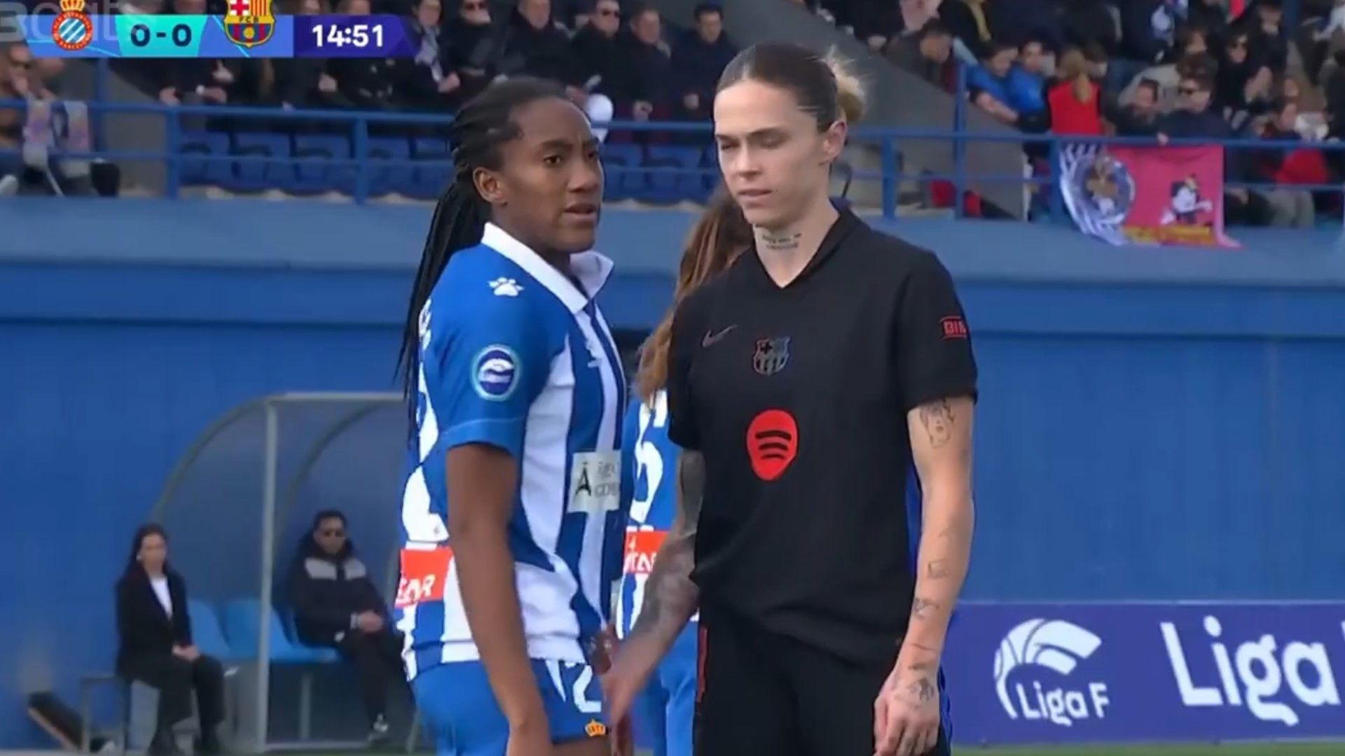 L'Espanyol condemna el tocament de Mapi León a Daniela Caracas