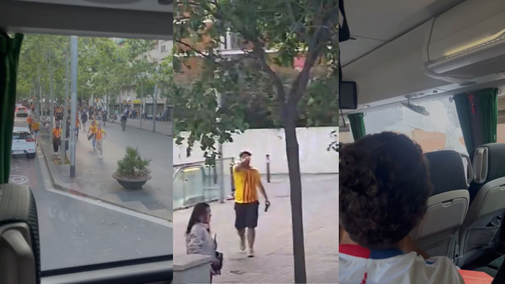 Aficionats del Sant Andreu llancen objectes a l'autocar del Rayo