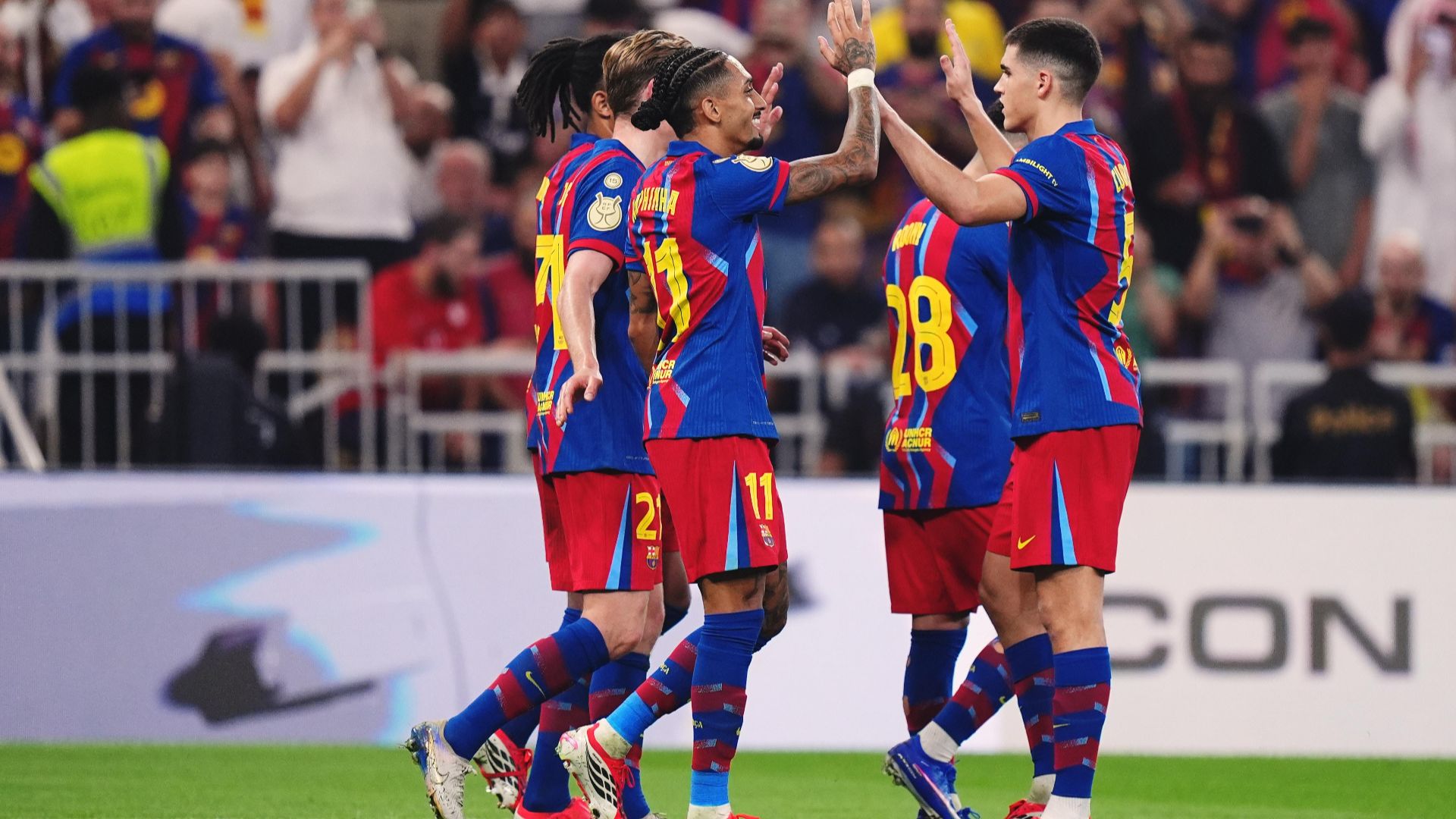 El Barça, a la final de la Supercopa, golejant l'Athletic