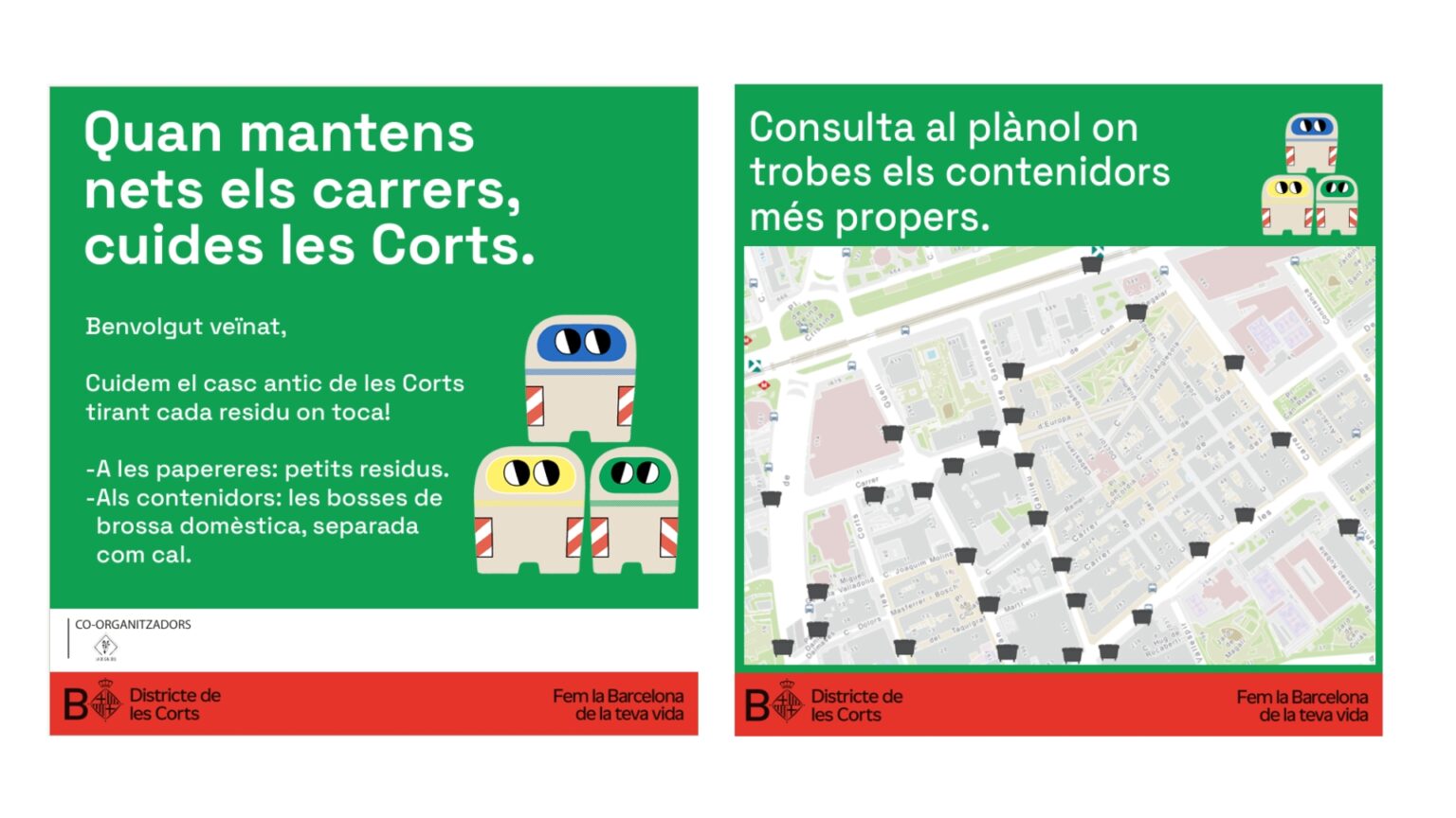 Campanya de conscienciació al nucli antic de les Corts